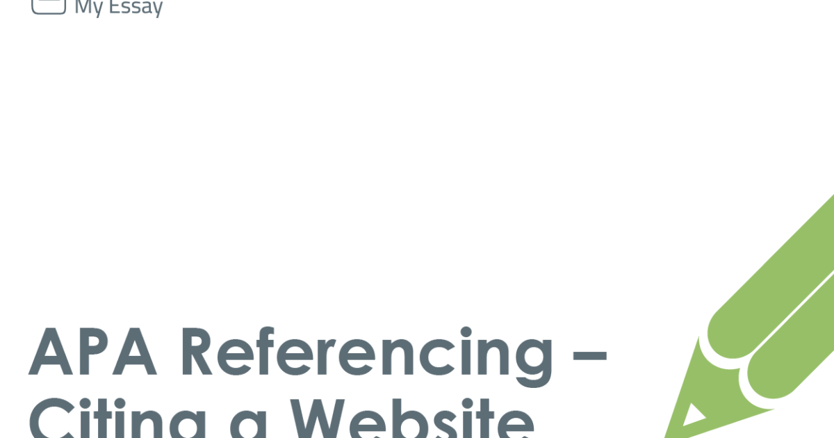 APA Referencing – Citing a Website | Proofed’s Writing Tips