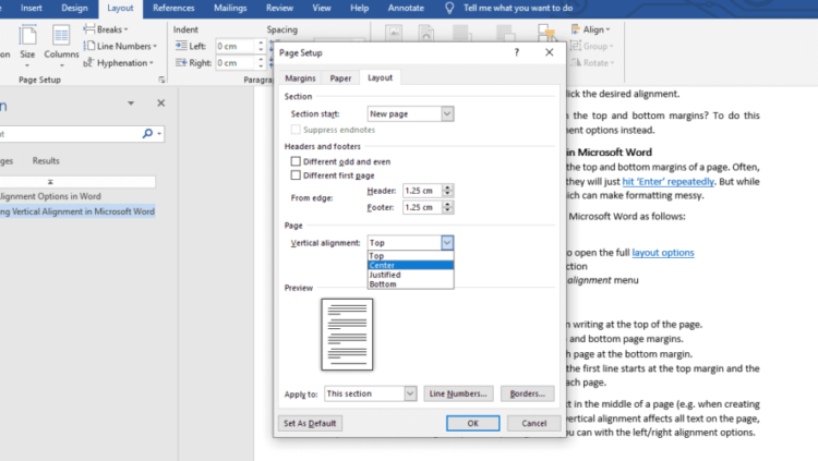 Microsoft Word Tips: How to Control Vertical Alignment | Proofed