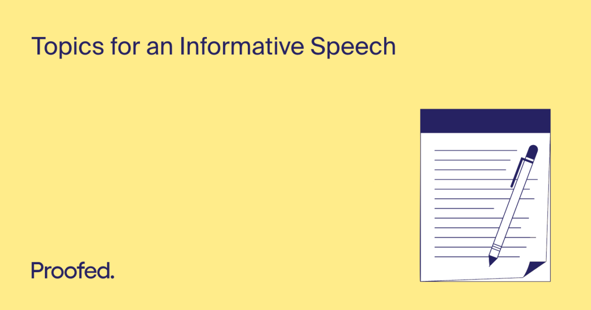 25 Topics for an Informative Speech | Proofed's Writing Tips