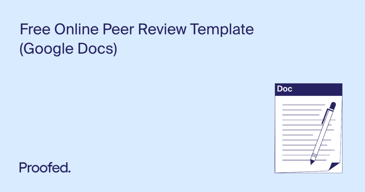 Free Online Peer Review Template | Proofed's Writing Tips